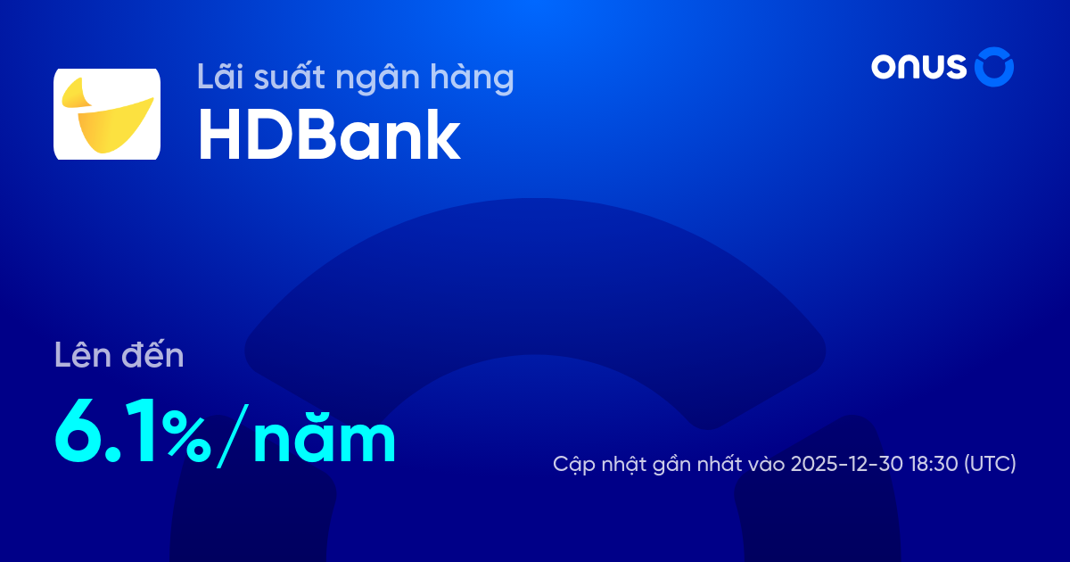 Lãi Suất Ngân Hàng HDBank Hôm Nay | Công Cụ Tính Lãi HDB