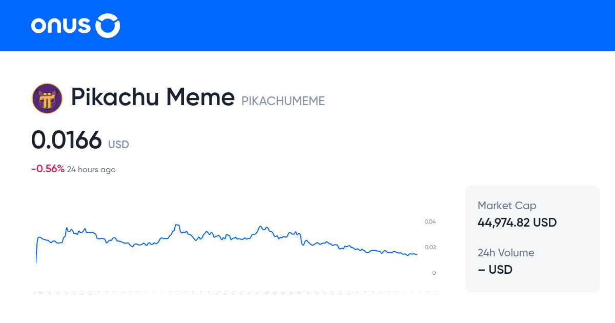 Conversion price of 1 Pikachu Meme to USD today | Exchange rate ...