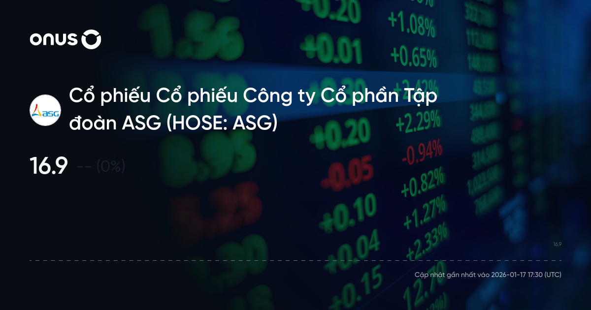 Hồ sơ doanh nghiệp Cổ phiếu Công ty Cổ phần Tập đoàn ASG (ASG): Lịch sử ...