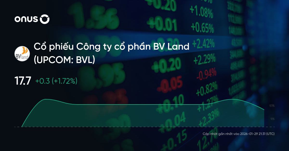 Hồ sơ doanh nghiệp Công ty cổ phần BV Land (BVL): Lịch sử & Thông tin ...
