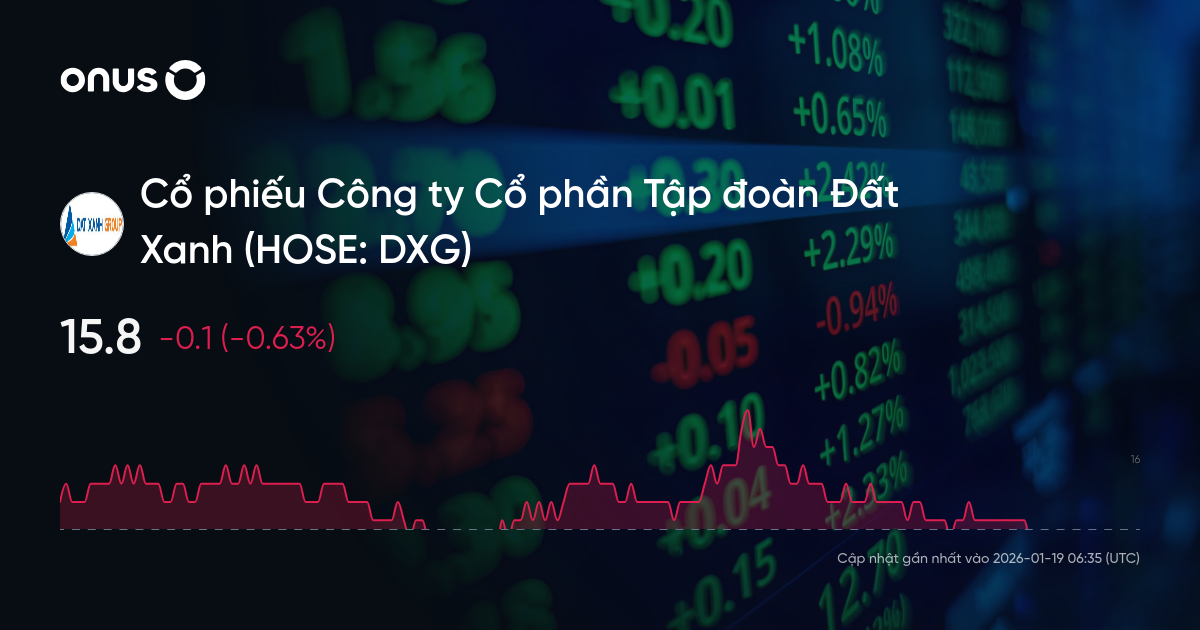 Giá cổ phiếu DXG hôm nay: Biểu đồ, lịch trả cổ tức, báo cáo tài chính ...