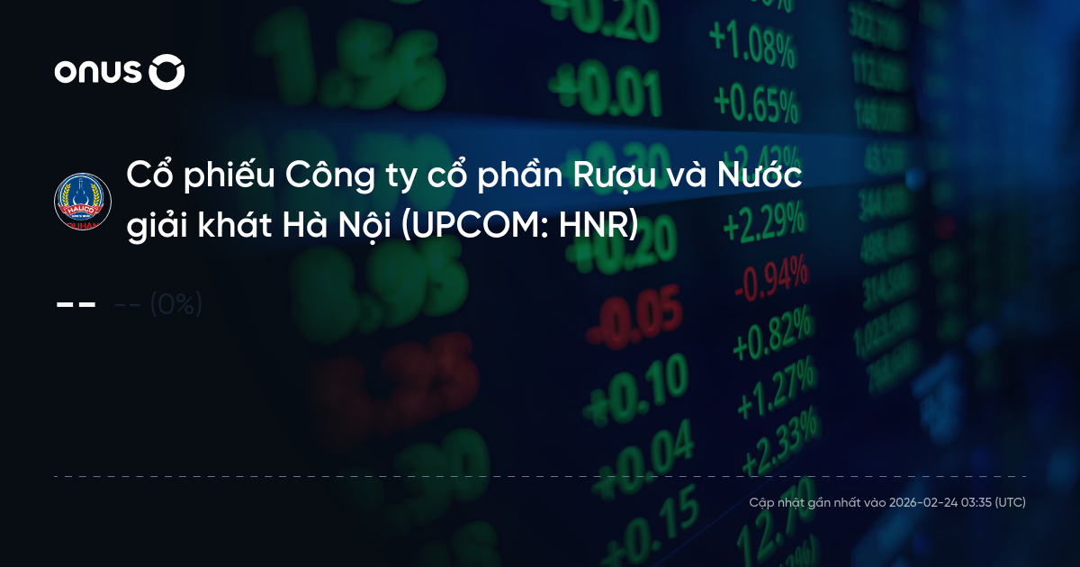 Hồ sơ doanh nghiệp Công ty cổ phần Rượu và Nước giải khát Hà Nội (HNR ...