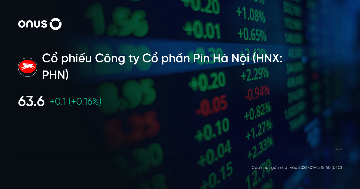 Giá cổ phiếu PHN hôm nay: Biểu đồ, lịch trả cổ tức, báo cáo tài chính ...