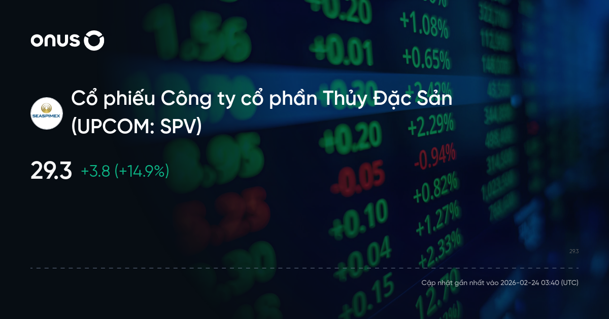 Giá cổ phiếu SPV hôm nay: Biểu đồ, lịch trả cổ tức, báo cáo tài chính Công ty cổ phần Thủy Đặc ...