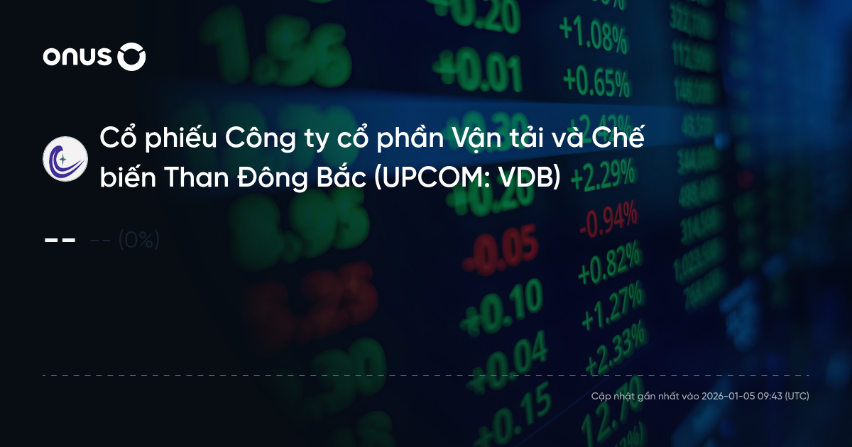 Giá cổ phiếu VDB hôm nay: Biểu đồ, lịch trả cổ tức, báo cáo tài chính ...