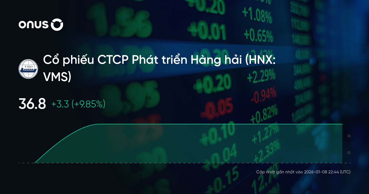 Giá cổ phiếu VMS hôm nay: Biểu đồ, lịch trả cổ tức, báo cáo tài chính ...