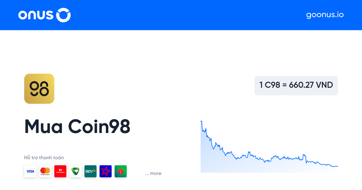 Mua C98 bằng Thẻ tín dụng tại Việt Nam | 5 bước giao dịch C98 ngay