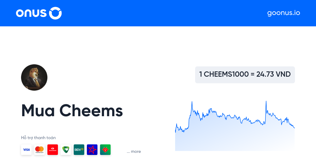 Mua CHEEMS1000 bằng Thẻ tín dụng tại Việt Nam | 5 bước giao dịch CHEEMS1000 ngay