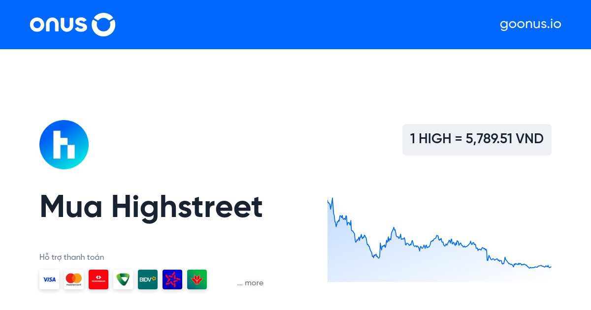 Mua HIGH bằng Thẻ tín dụng tại Việt Nam | 5 bước giao dịch HIGH ngay