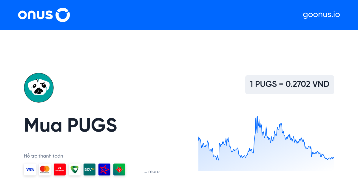 Mua PUGS bằng Thẻ tín dụng tại Việt Nam | 5 bước giao dịch PUGS ngay