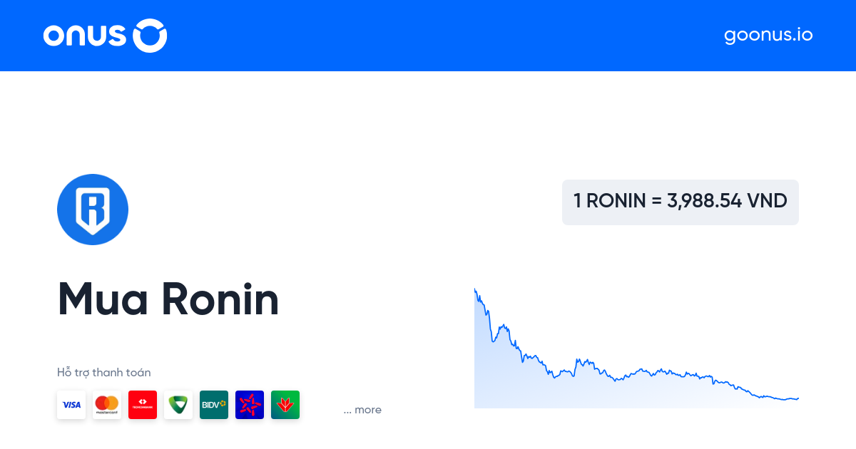 Mua RONIN bằng Thẻ tín dụng tại Việt Nam | 5 bước giao dịch RONIN ngay