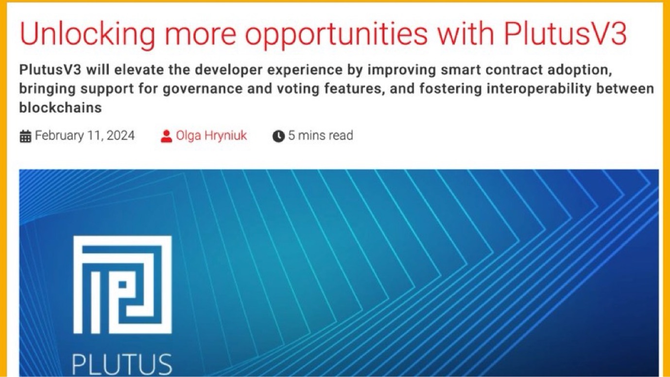 Cardano Sẽ Nâng Cấp Lên Plutus V3 - VI Insights