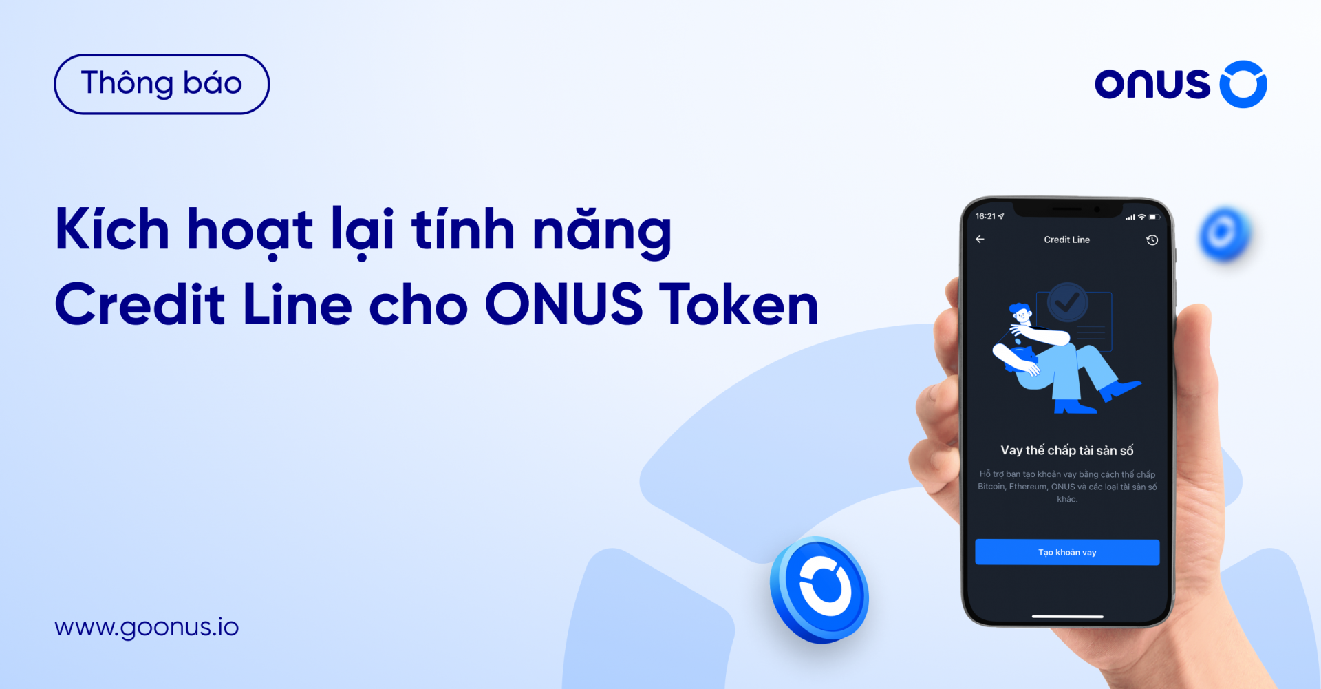 Kích hoạt lại tính năng Credit Line cho ONUS token