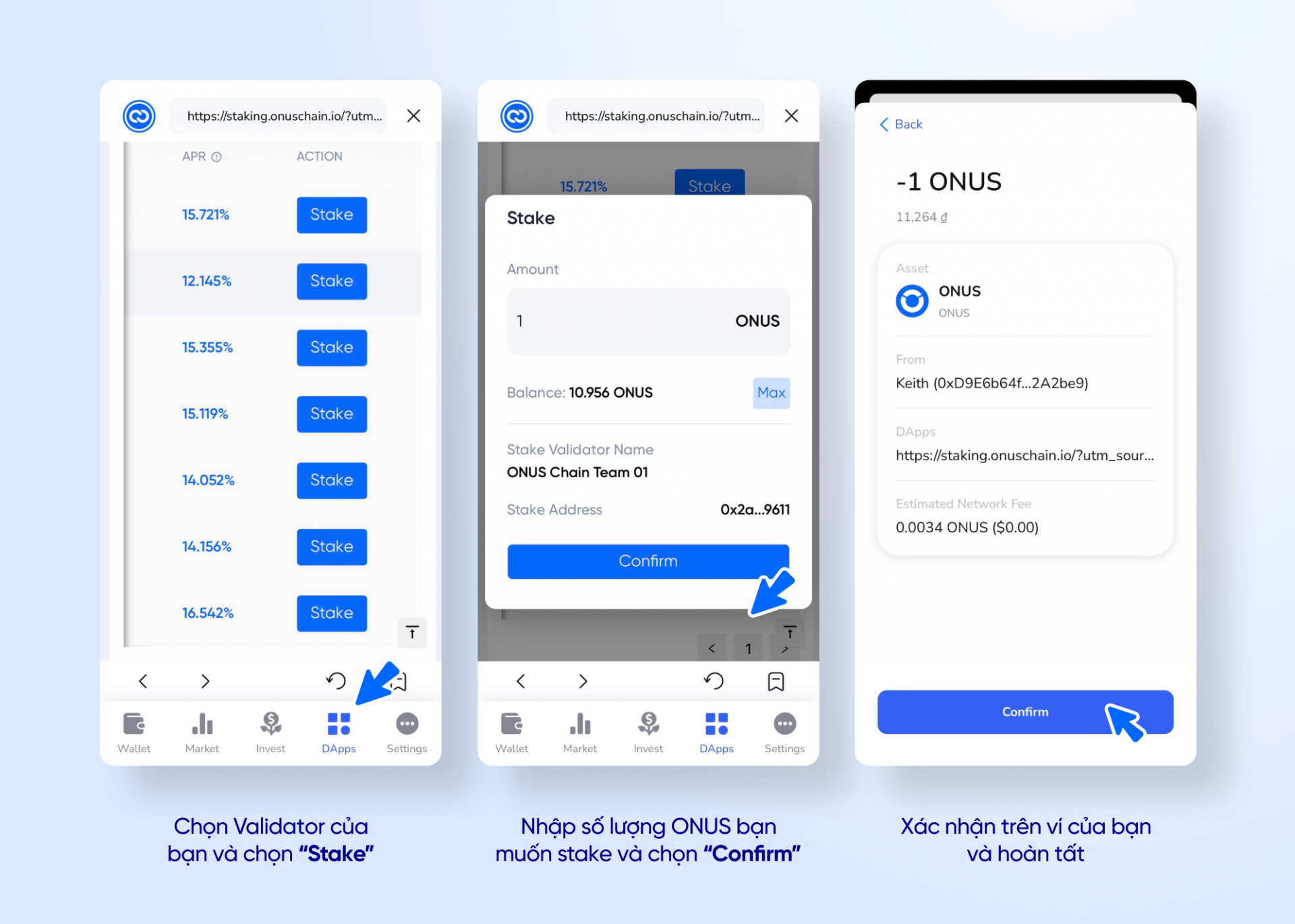 Hướng dẫn tham gia Validator Staking trên ONUS Chain