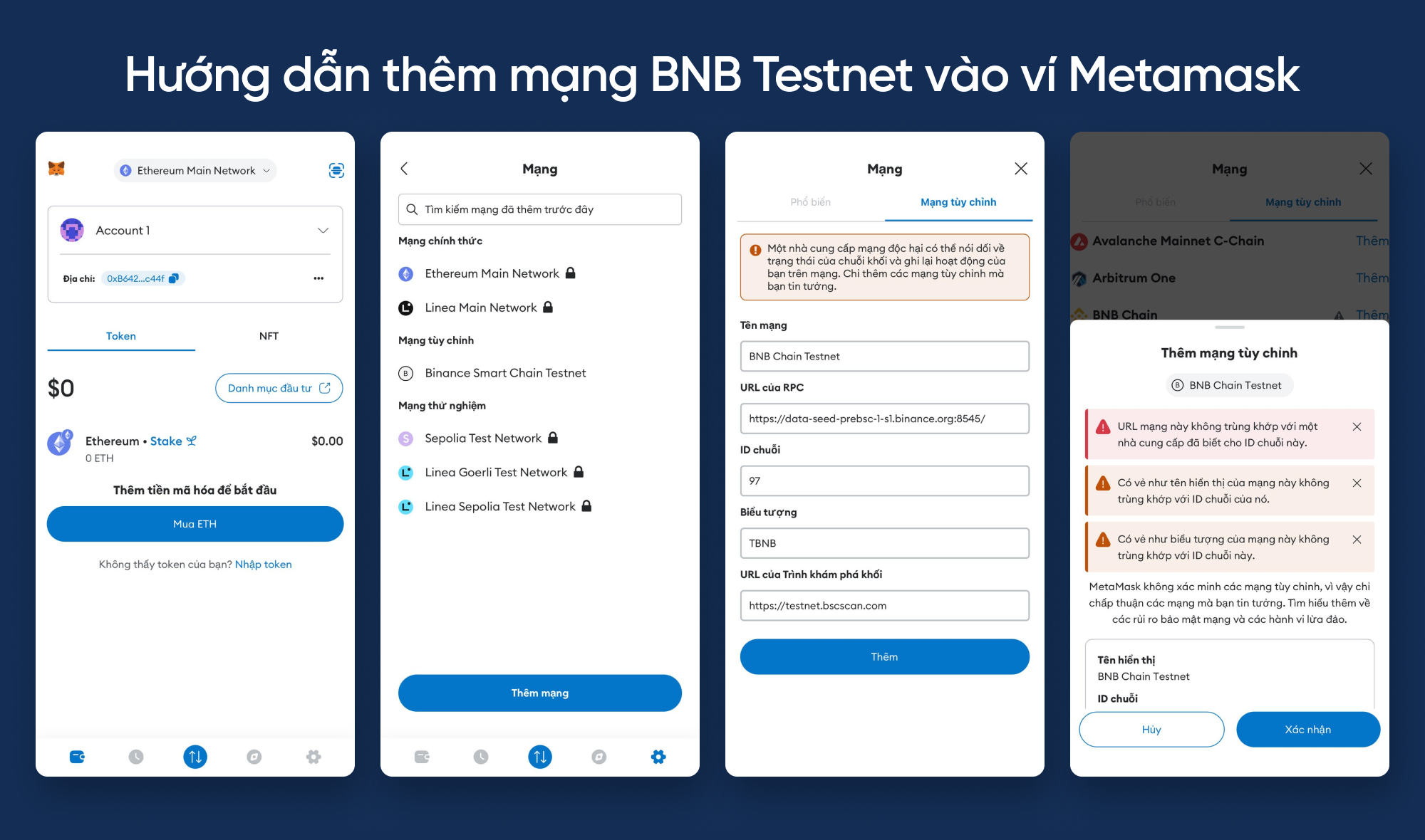 BNB Chain Testnet là gì? Cách thêm BNB Testnet vào ví Metamask