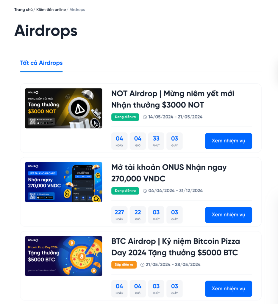 Hướng Dẫn Kiếm Tiền Với Airdrop Chi Tiết Làm Được Ngay 2025
