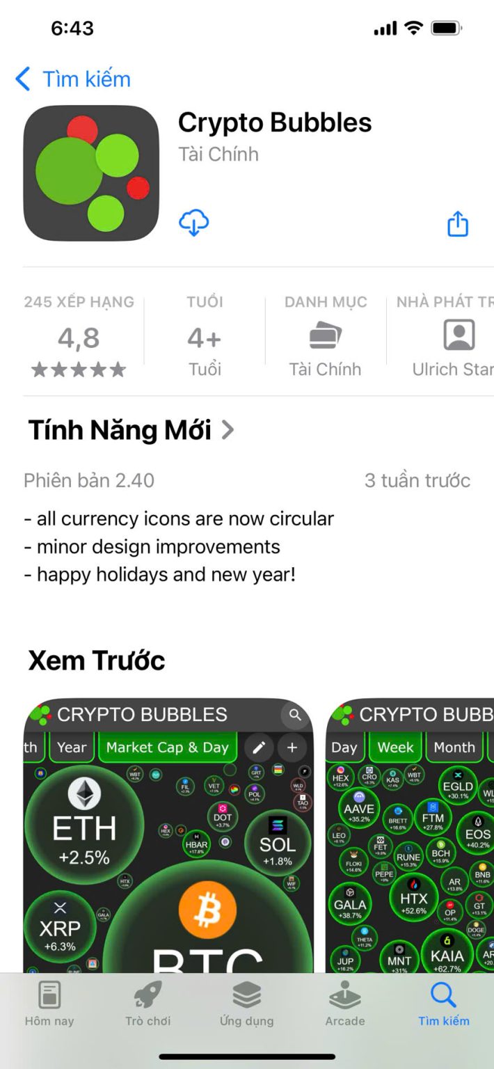 Crypto Bubbles app là gì?