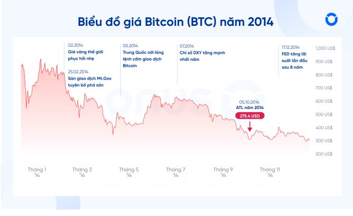 Giá Bitcoin năm 2014: Lao dốc do bong bóng đầu cơ?