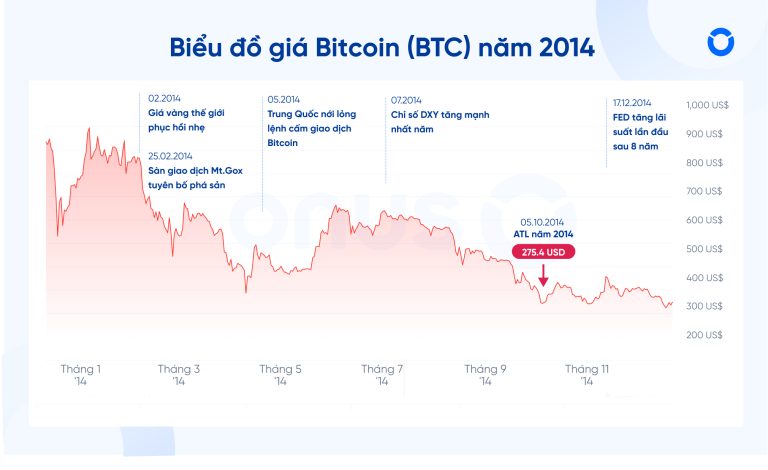 Giá Bitcoin năm 2014: Lao dốc do bong bóng đầu cơ?
