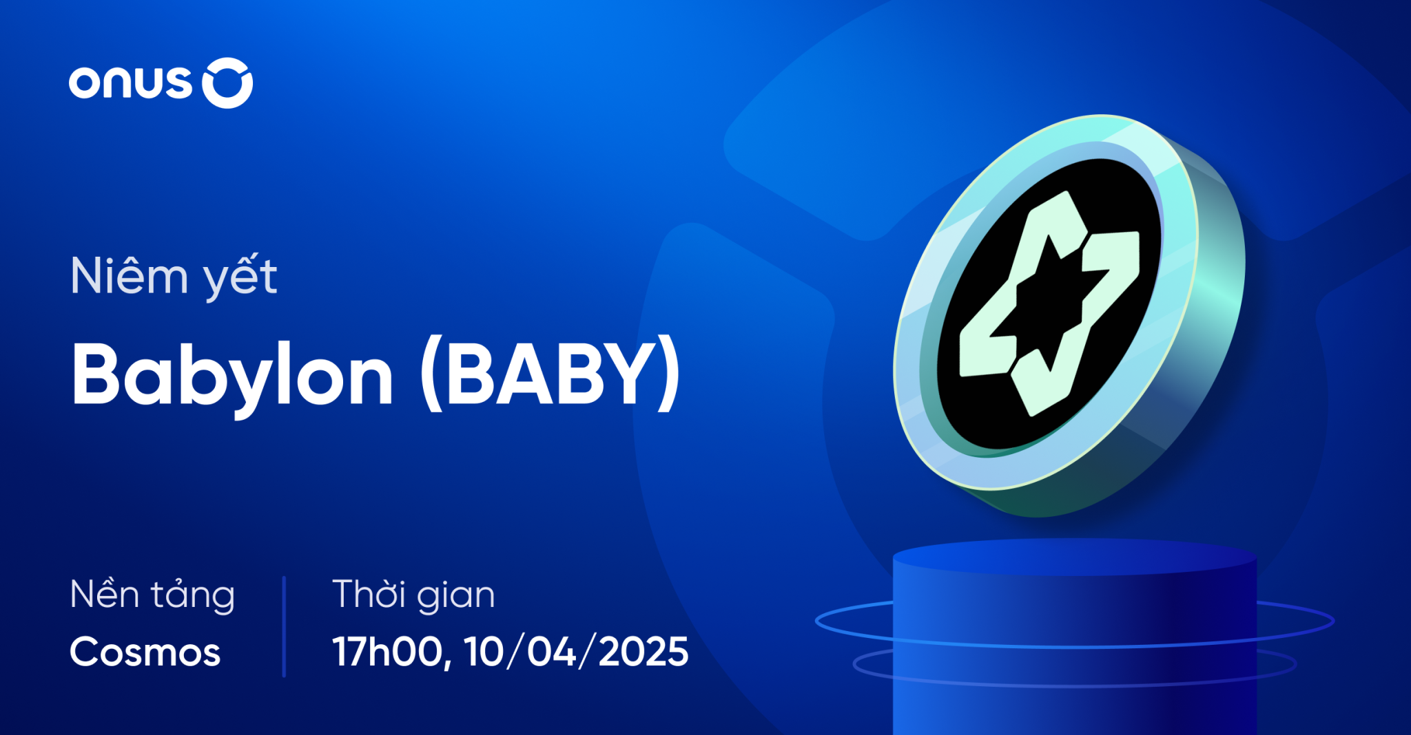 Niêm yết Babylon (BABY) trên ứng dụng ONUS