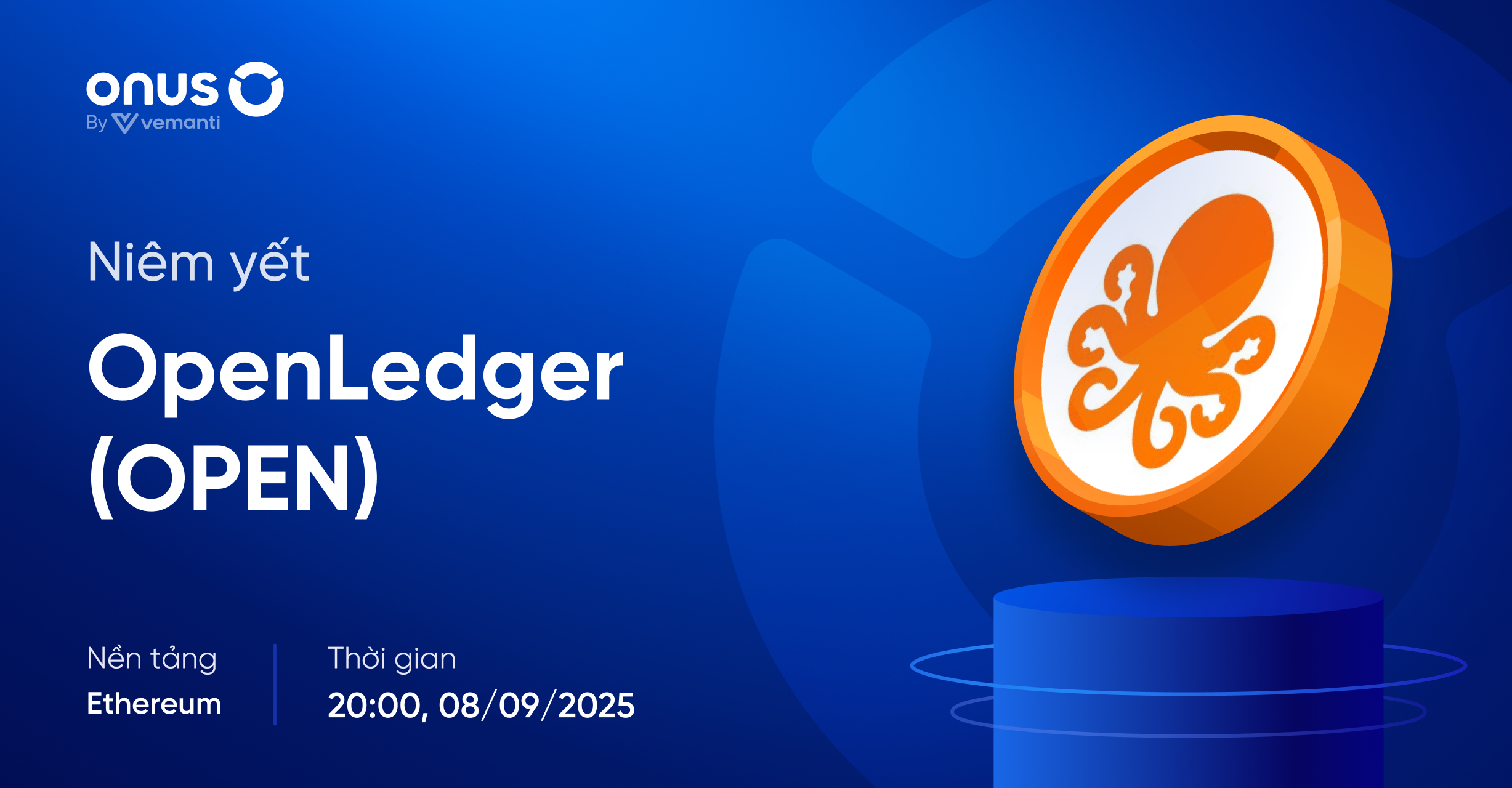 Niêm yết OpenLedger (OPEN) trên ứng dụng ONUS