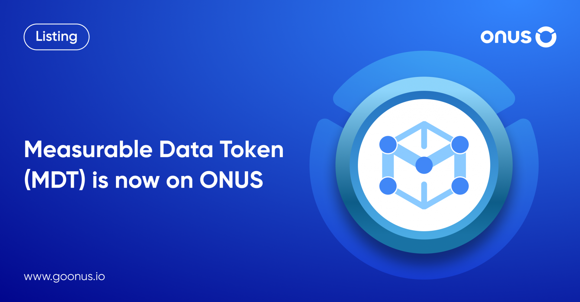Measurable Data Token (MDT) is now available on ONUS