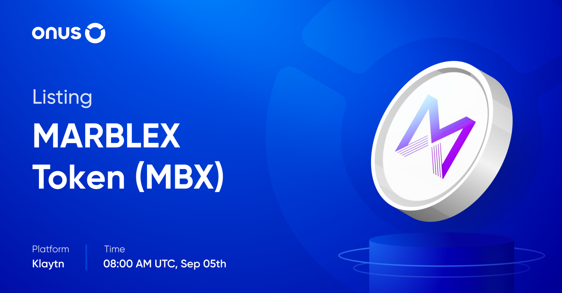 MARBLEX Token (MBX) gets listed on ONUS