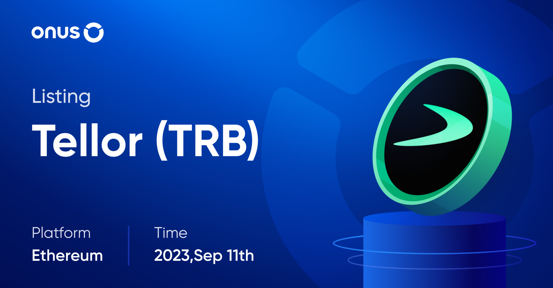 Tellor Token (TRB) gets listed on ONUS