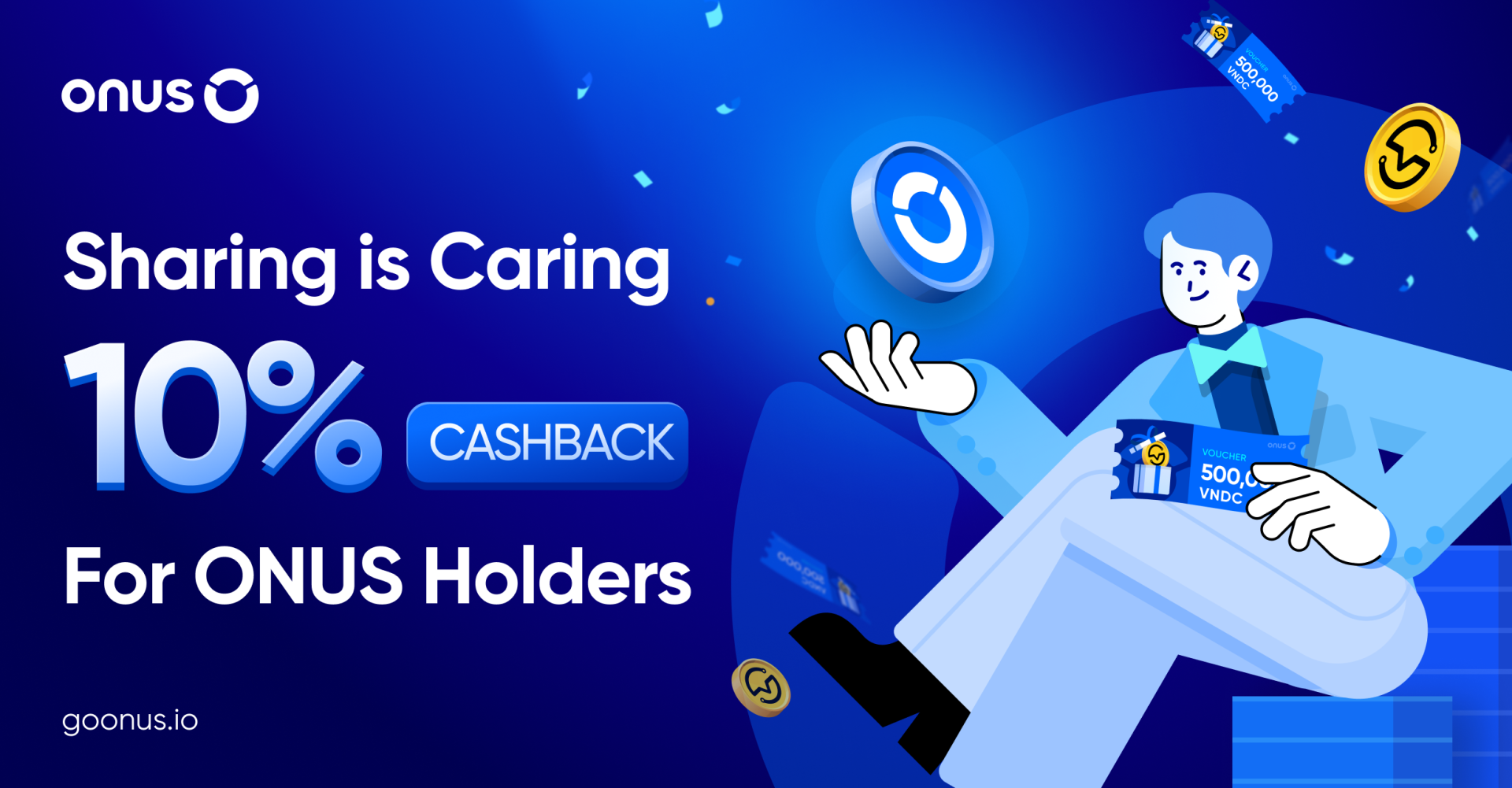 Sharing is Caring: Cashback 10% for ONUS Holders
