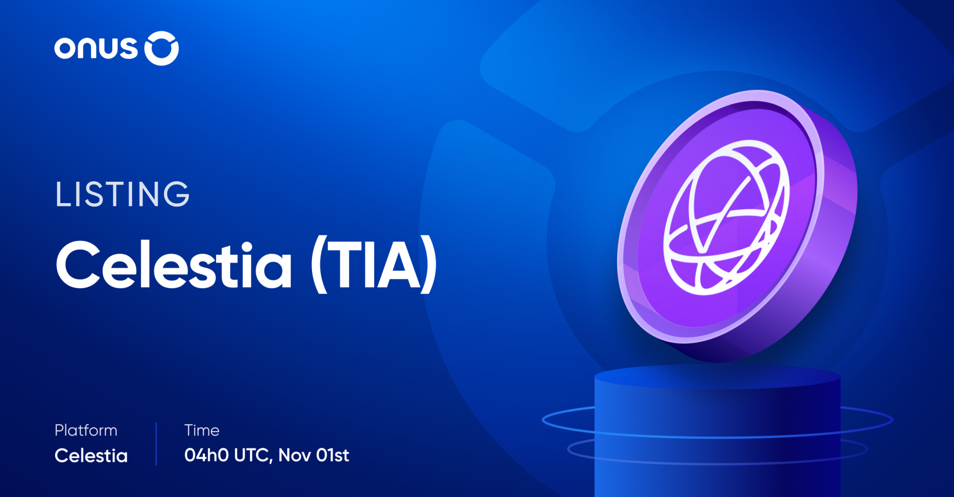 Celestia Token (TIA) gets listed on ONUS