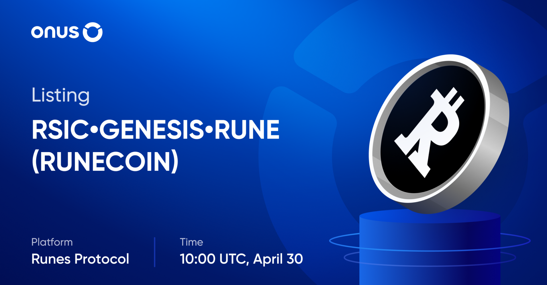 RSIC•GENESIS•RUNE (RUNECOIN) gets listed on ONUS